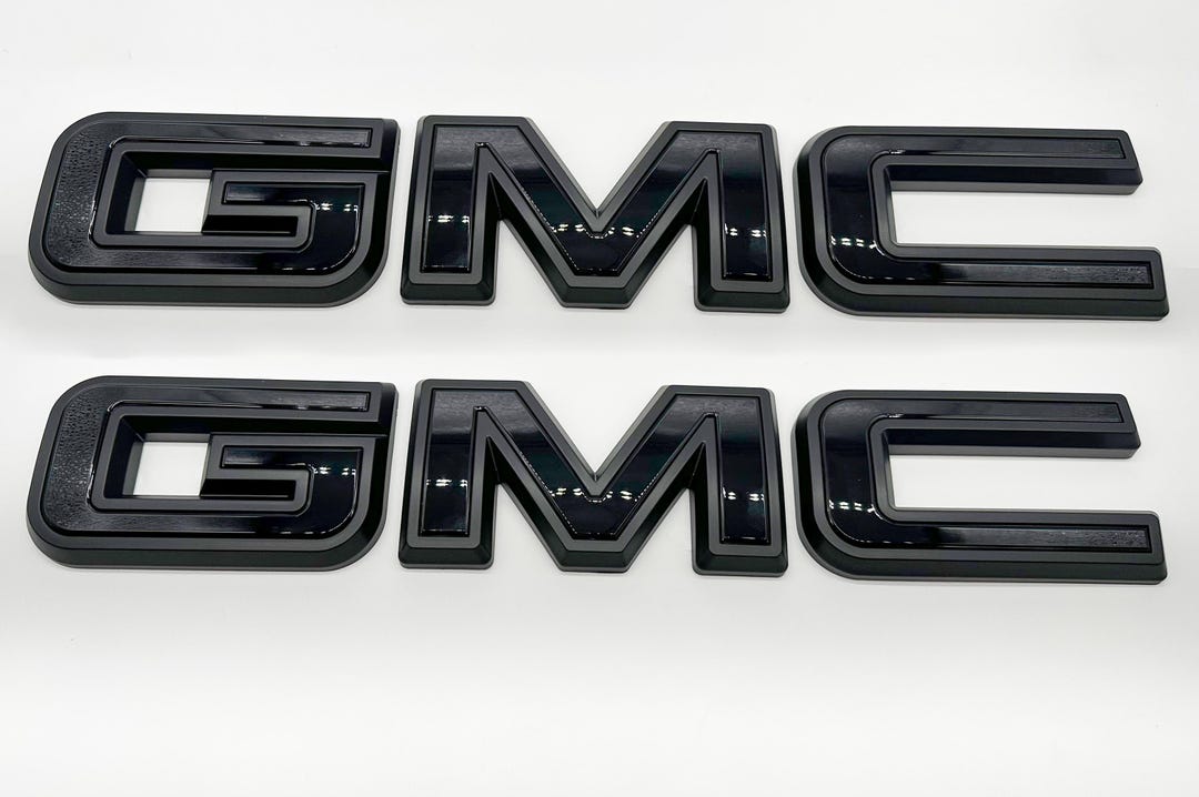 Front and Rear Gloss Black With Matte Black Outline Emblem Overlay 2019 ...