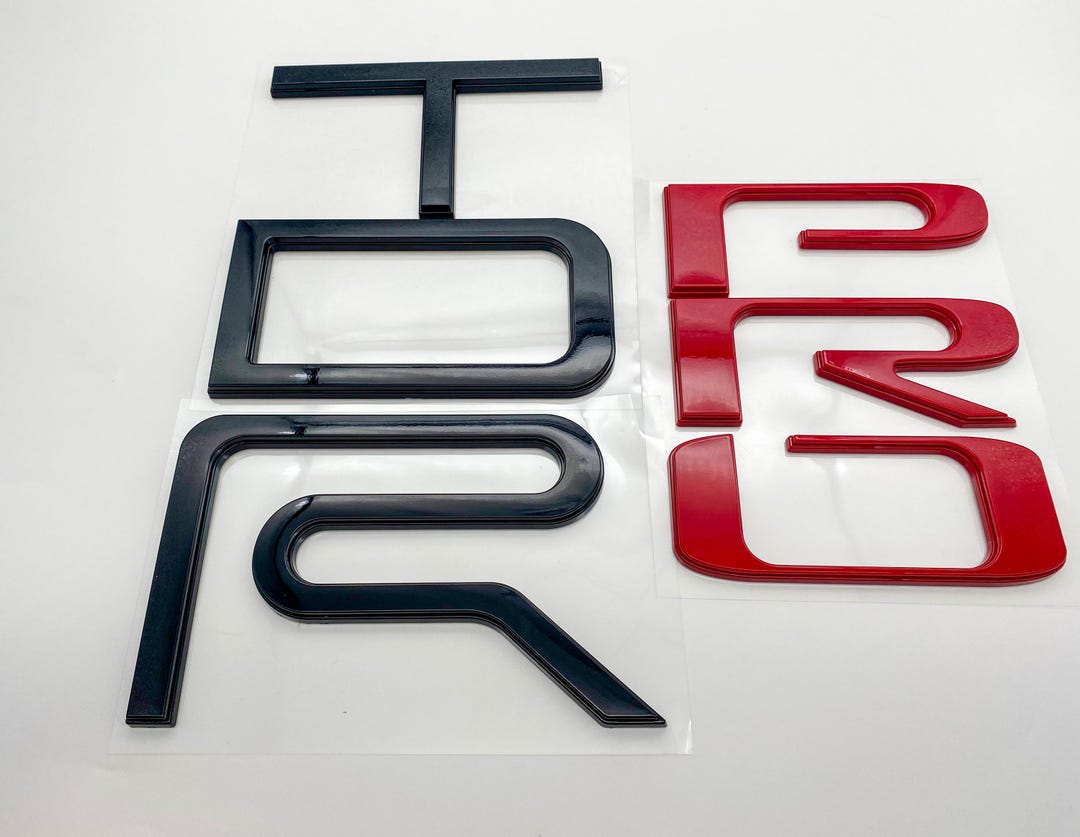 Black Red Raised Tailgate Insert Letters Tailgate Letters Insert ...