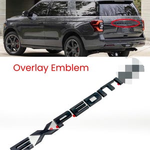 Matte Black EXPEDITION XLT MAX Overlay Letters Emblem - Fits 2022-2024 ...