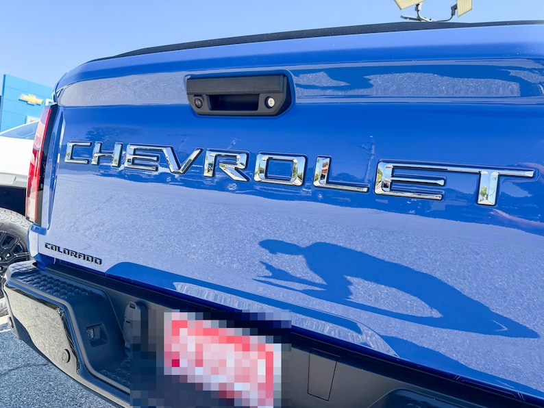 Chrome W. Black Outline Double-layer 3D Raised Coated Tailgate Letter ...