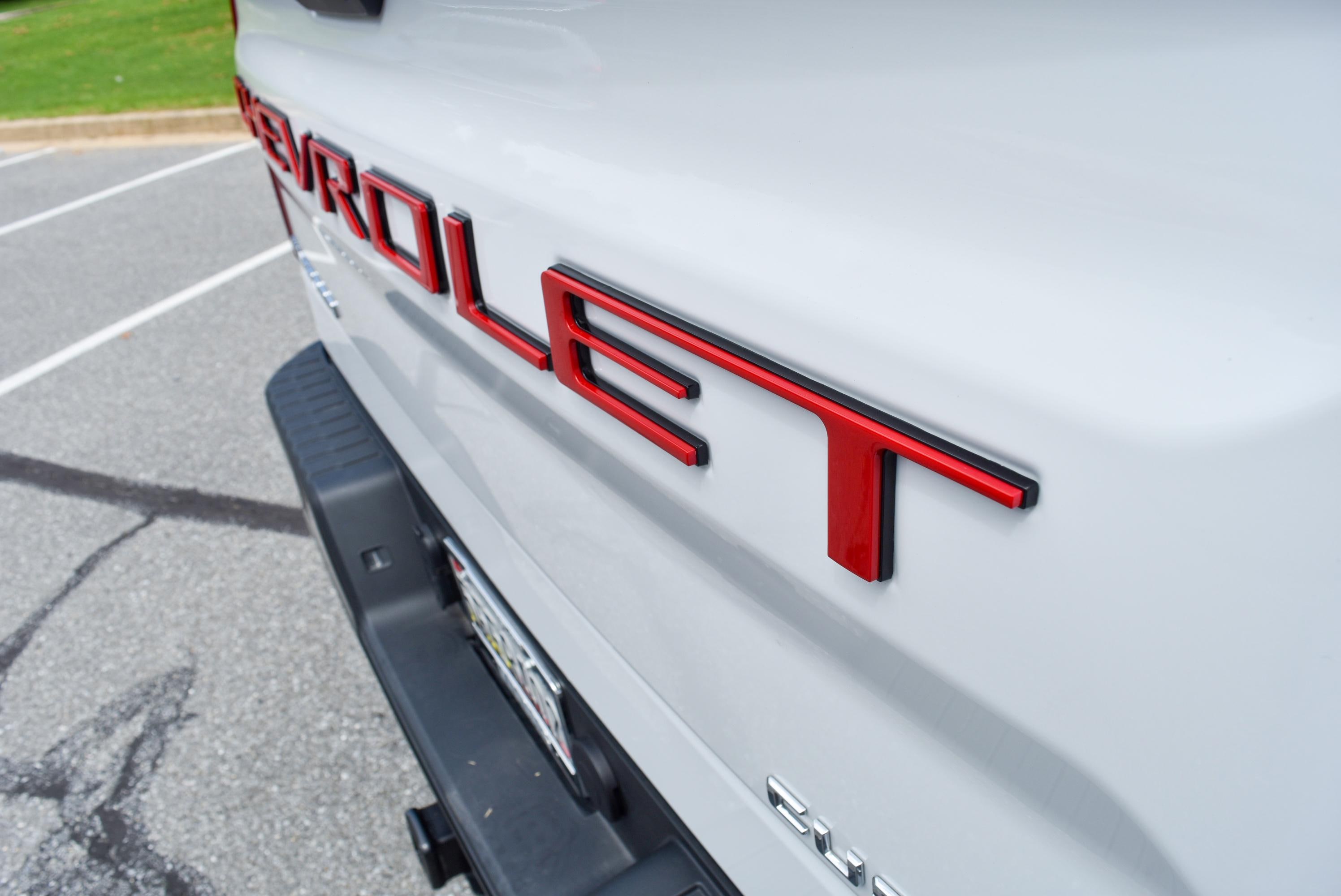 Red With Black Outline Premium 3D Raised Coated Tailgate Letter Inserts ...