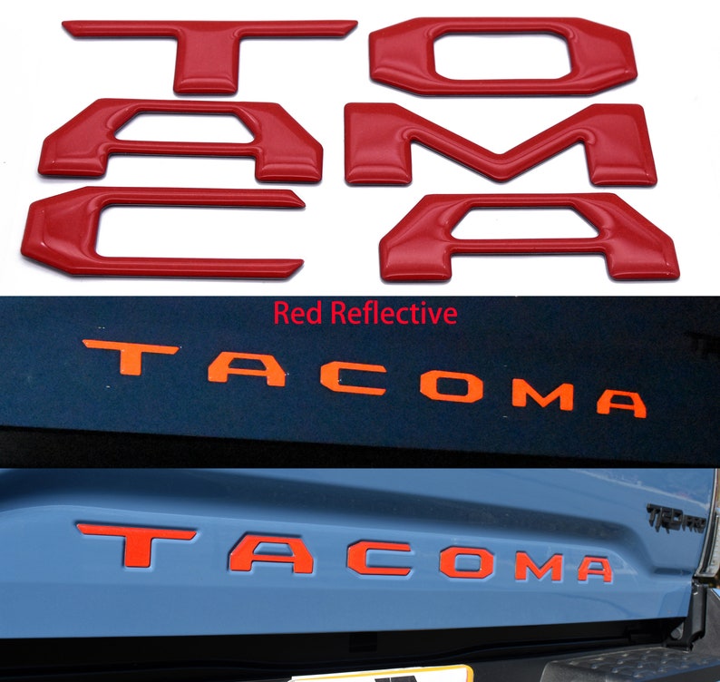 Tailgate Insert Letters Fits 2016-2021 Toyota Tacoma Badge 3D Raised ...