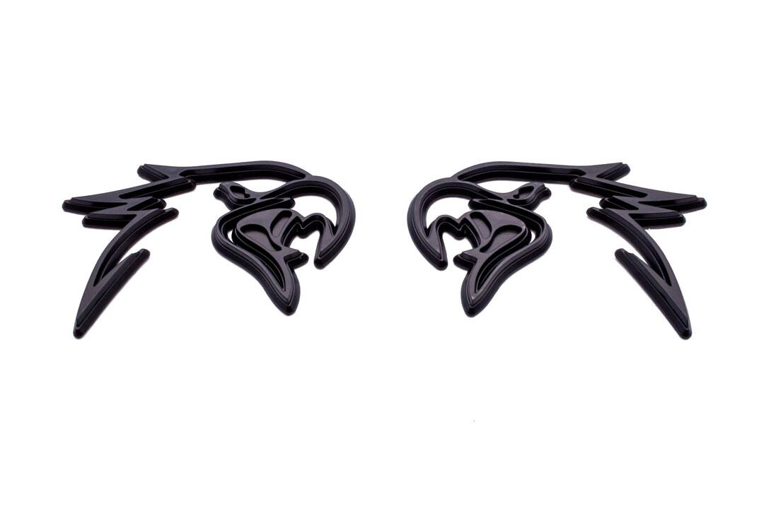 Matte Black Double Layer Eagle Hawk Fender Badges Emblem 4x3in | 2-pack ...