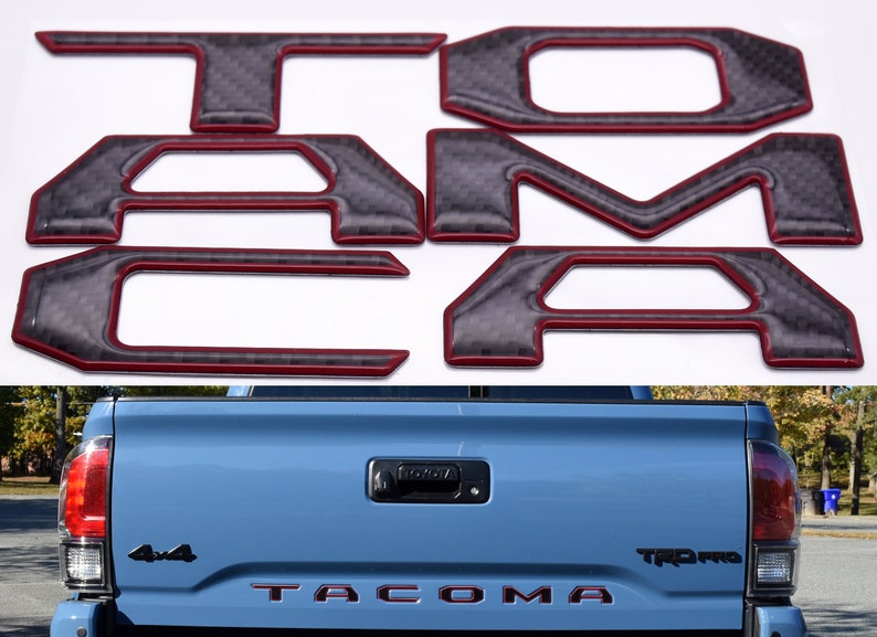 Tailgate Insert Letters Fits 2016-2021 Toyota Tacoma Badge 3D Raised ...