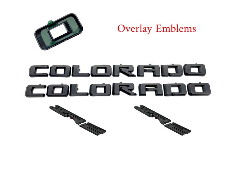 OVERLAY Matte Black Red Emblems Letters Fits 2023 and up Fit Chevy ...