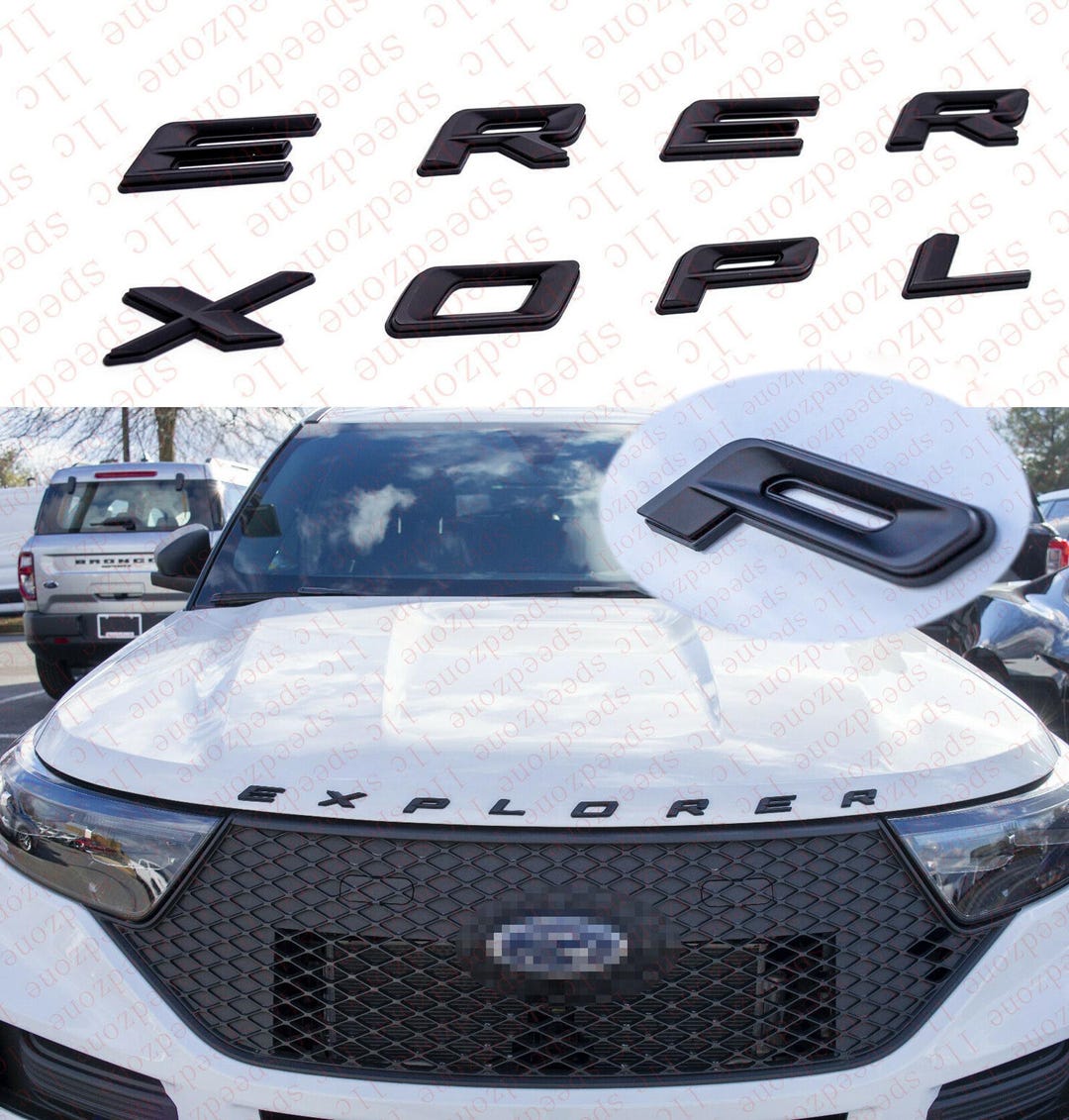 Matte Black 3D Front Hood Explorer Letters Decal Fit for 2011-2026 ...