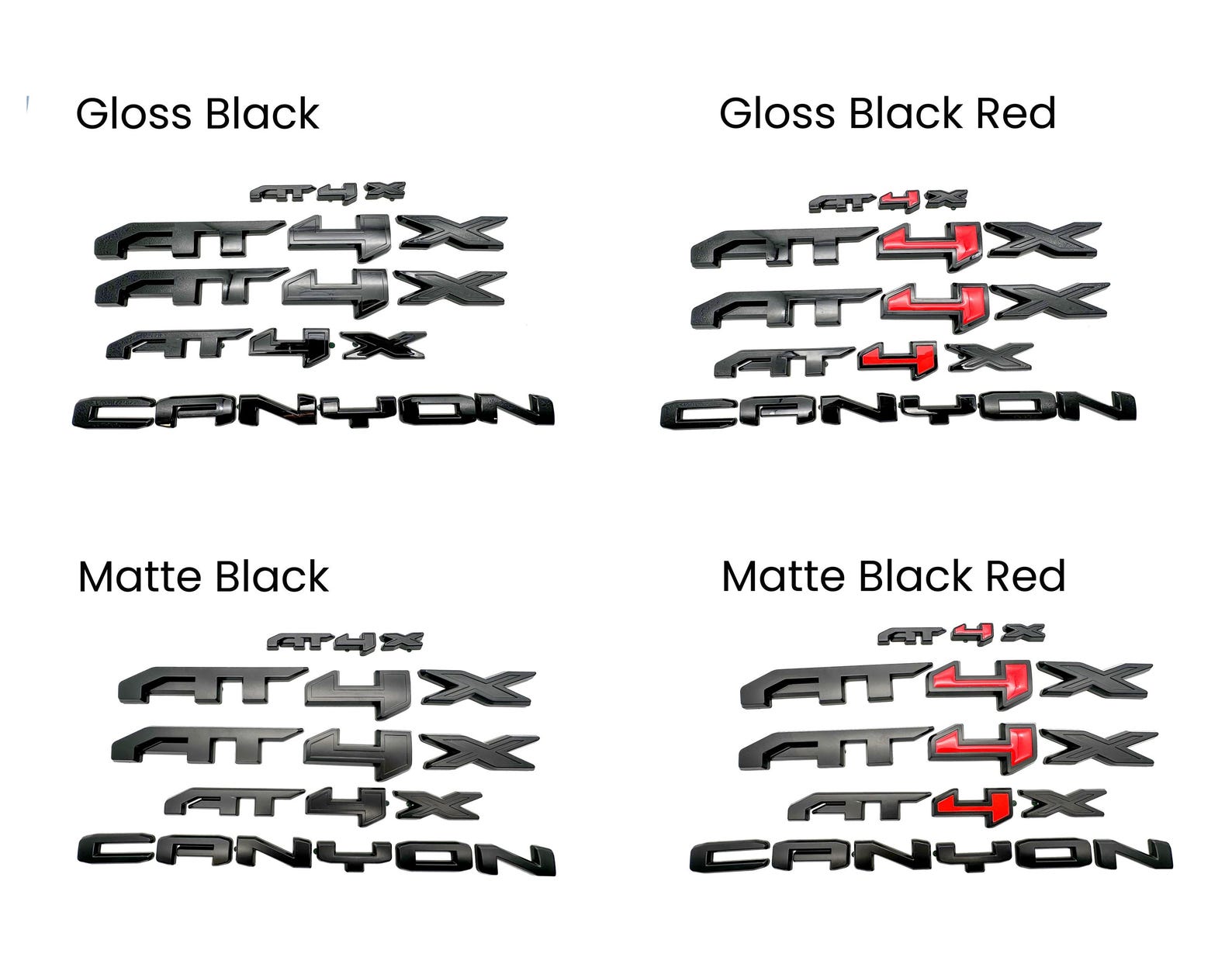Matte Black AT4X Overlay Emblems Fit 2023-2026 GMC Canyon AT4X - Etsy