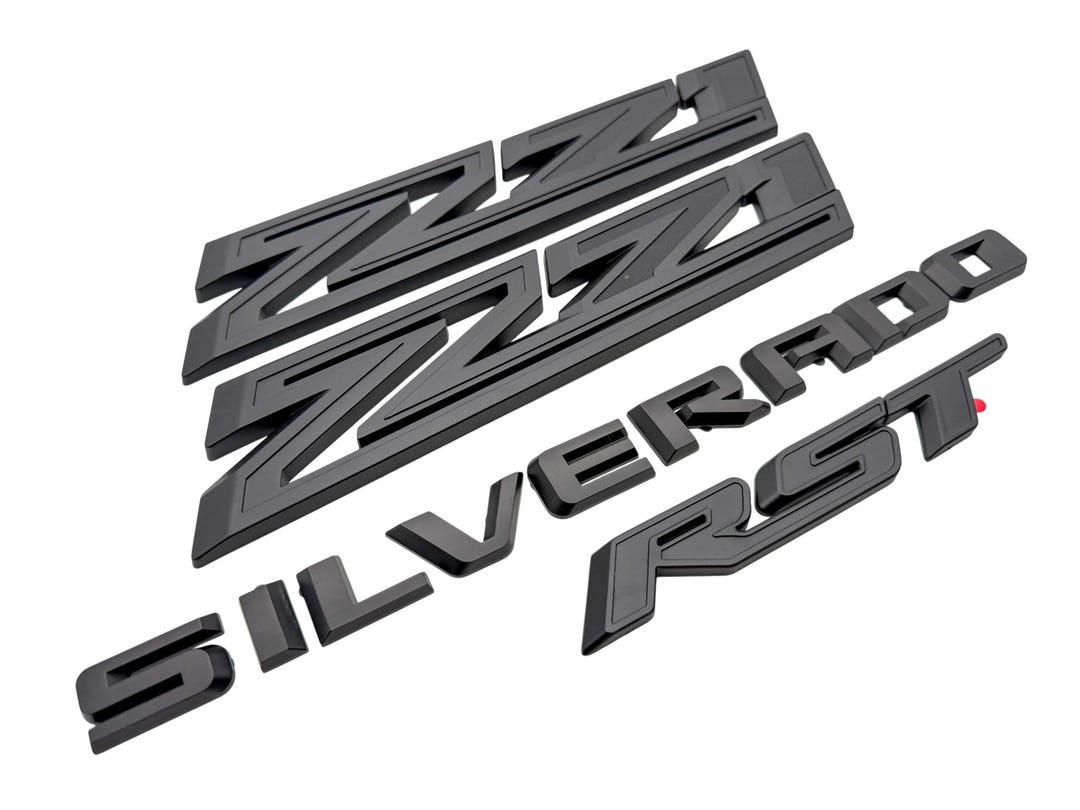 Black Silverado Turbomax LT LTZ Custom Overlay Letters Emblem - Fits ...