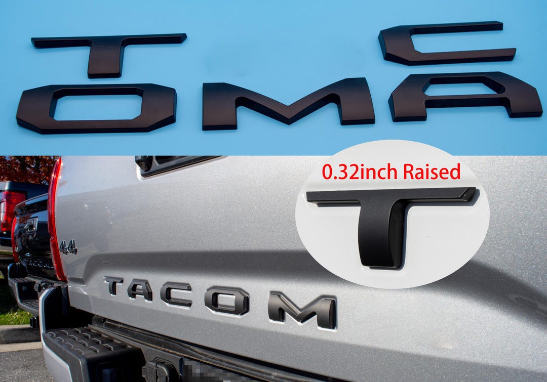 Matte Black Raised Tailgate Insert Letters Tailgate Letters Insert ...