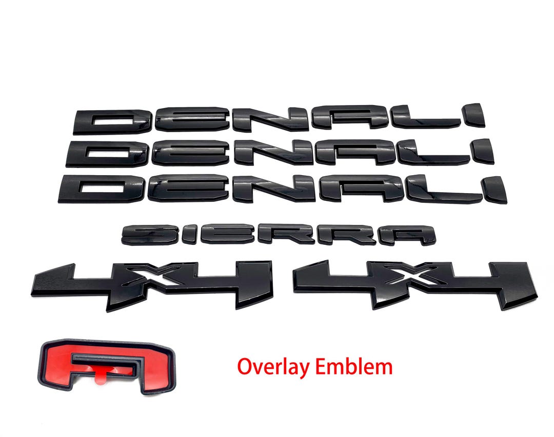 Doors Tailgate Sierra Denali 4x4 Overlay Emblems Fits 2019-2026 GMC ...
