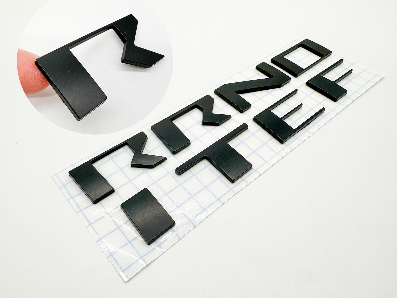 Matte Black Raised Front Hood Decals Stickers Insert Letters Compatible ...