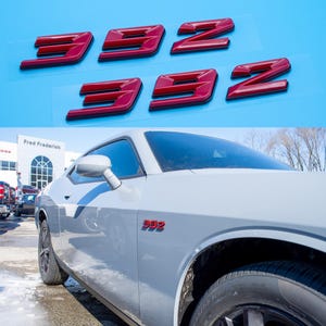 392 Red With Black Fender Badges Emblem Angry Aggressive Car Badge | 2 ...