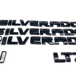 Overlay Gloss Black / Matte Black Doors Rear Emblems Fit 2007-2018 ...