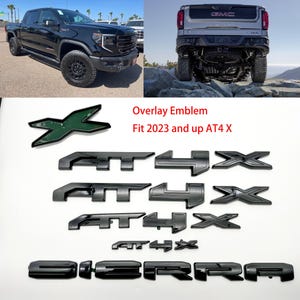 Gloss Black AT4X Overlay Emblems Fit 2023-2025 GMC Sierra 1500 AT4X - Etsy