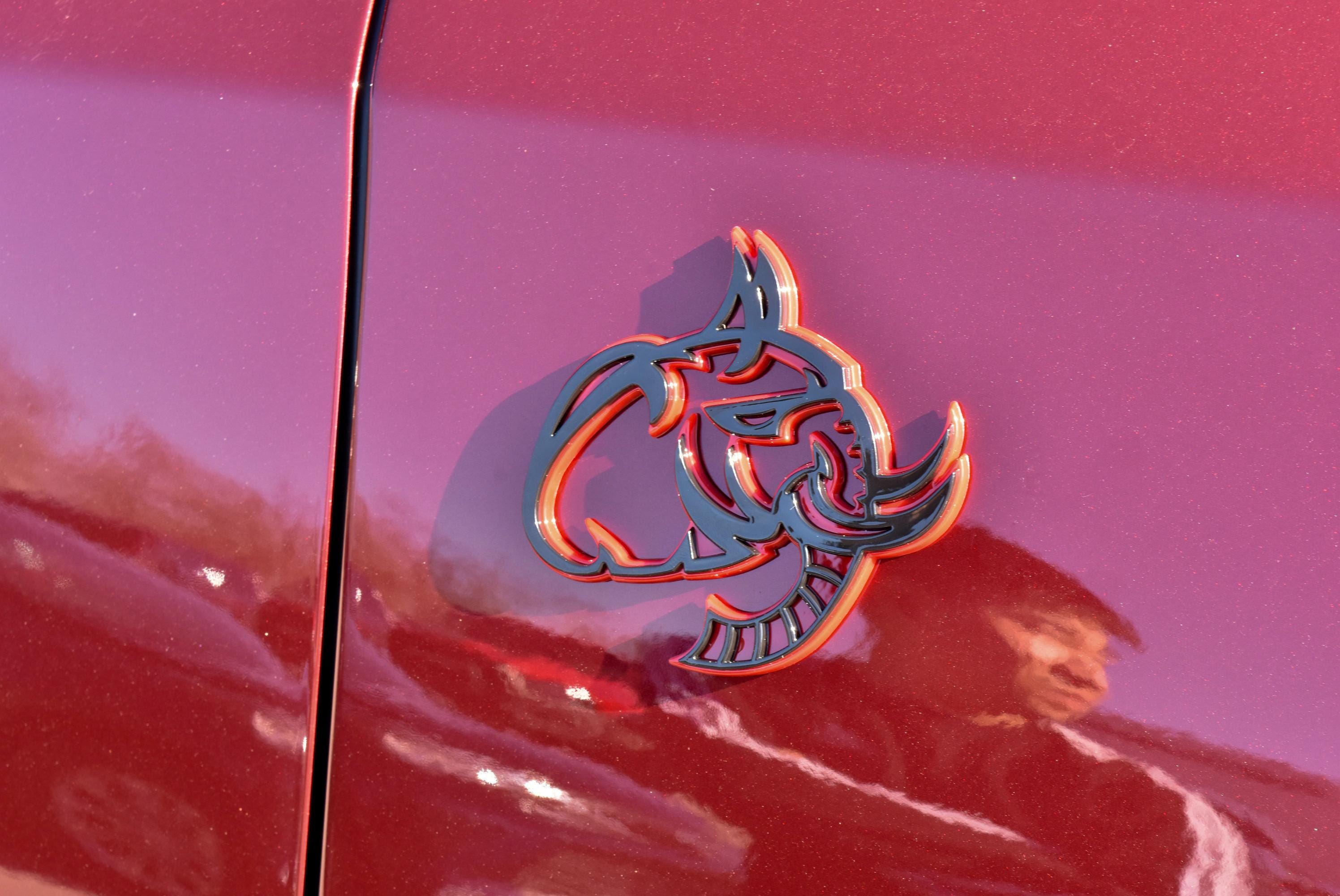 Black on Red Elephant Head Fender Left/right Side Badge 3D Emblems ...