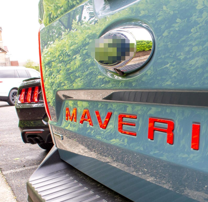 Raised Badges Fits 2022-2026 Ford Maverick Tailgate Letters ABS Plastic ...