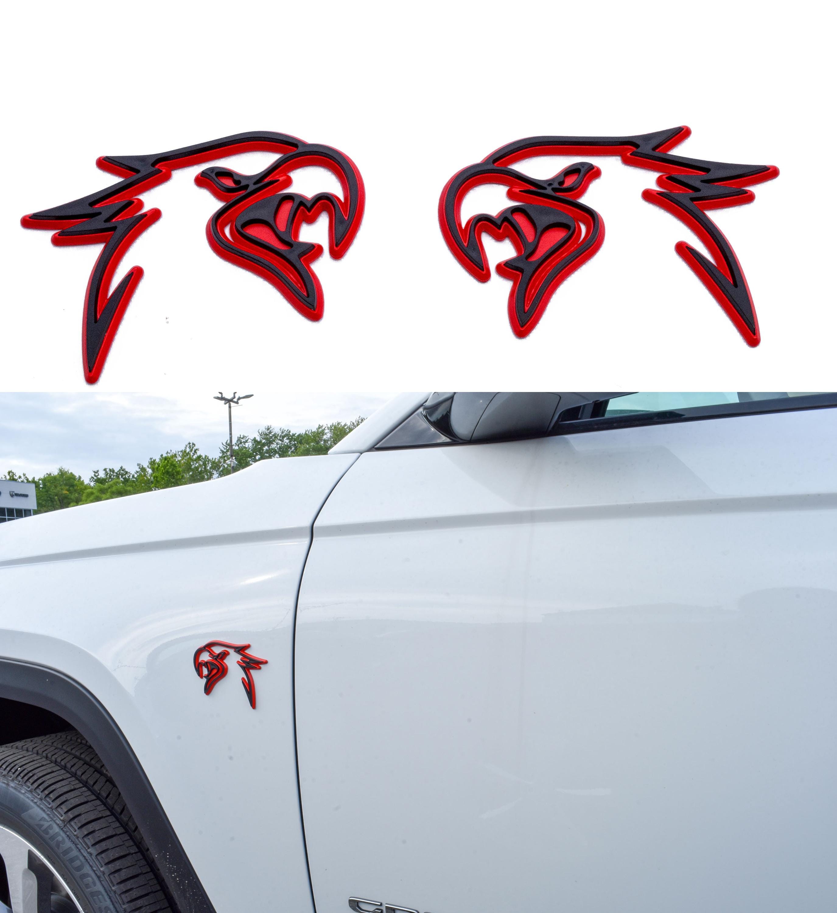 Double Layer Eagle Hawk Fender Badges Emblem 4x3in | 2-pack Aggressive ...