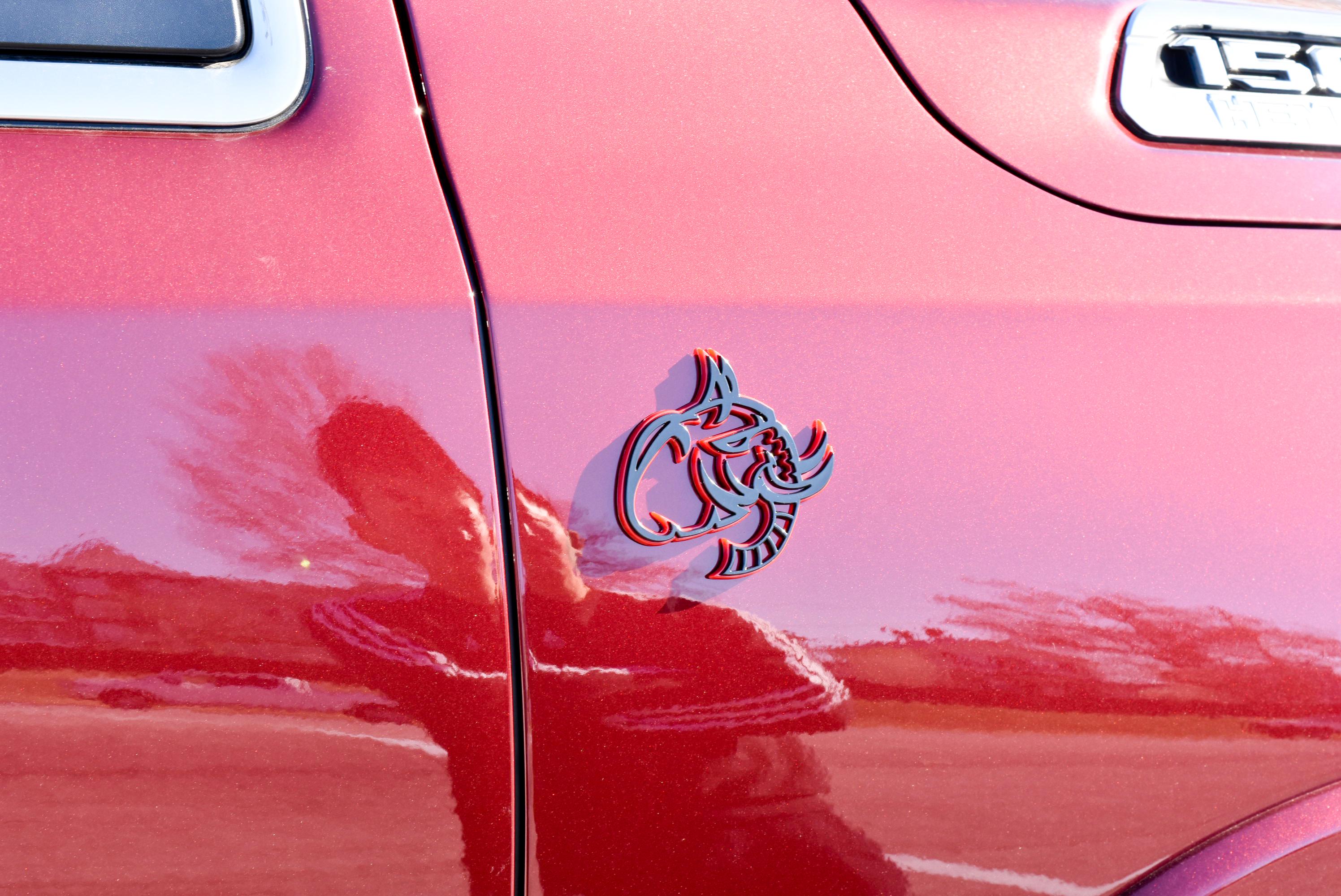 Black on Red Elephant Head Fender Left/right Side Badge 3D Emblems ...