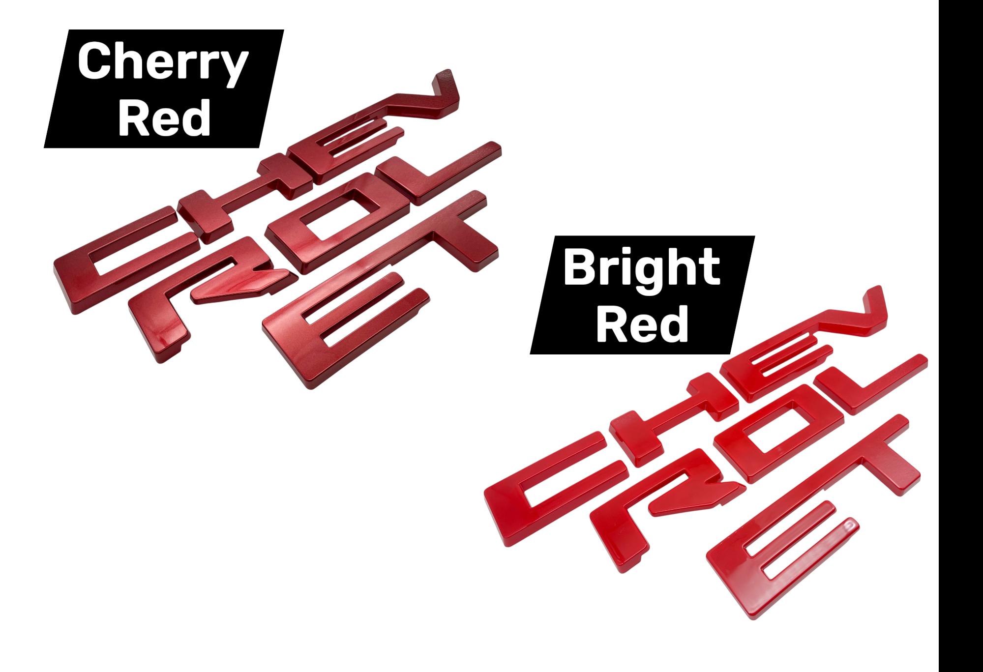 Cherry Red /bright Red Tintcoat Overlay Letters Emblem for Front Grille ...