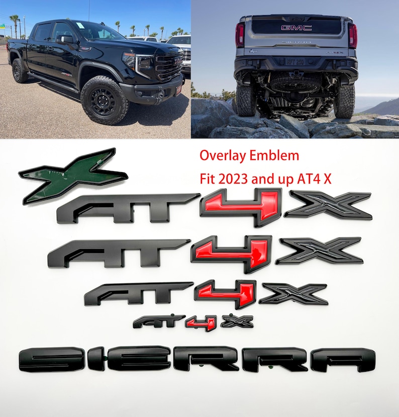 AT4X Overlay Emblems Fit 2023-2026 GMC Sierra 1500 AT4X - Etsy