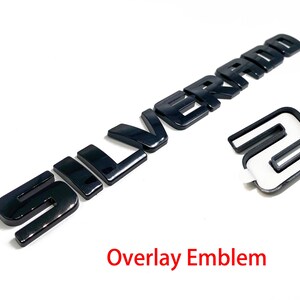 Overlay Gloss Black / Matte Black Doors Rear Emblems Fit 2007-2018 ...