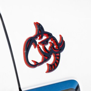 Black on Red Elephant Head Fender Left/right Side Badge 3D Emblems ...