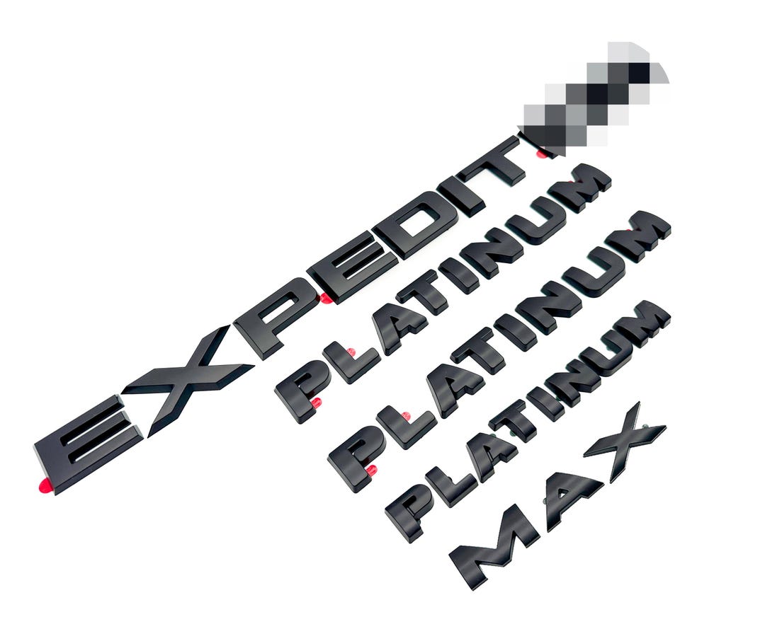 Matte Black EXPEDITION Platinum MAX Overlay Letters Emblem - Fits 2022 ...