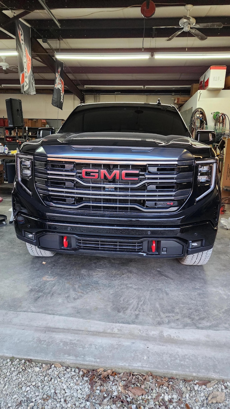 Matte Black AT4X Overlay Emblems for 2023-2026 GMC Sierra AT4X - Front ...