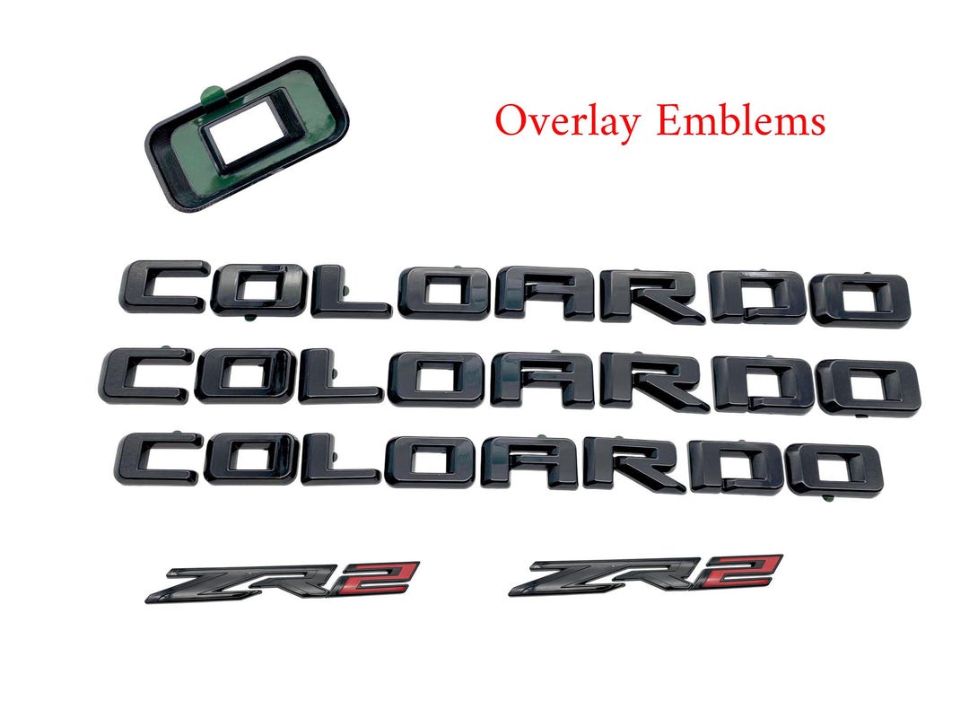 OVERLAY Gloss Black Red Emblems Letters Fits 2023 and up Fit Chevy ...