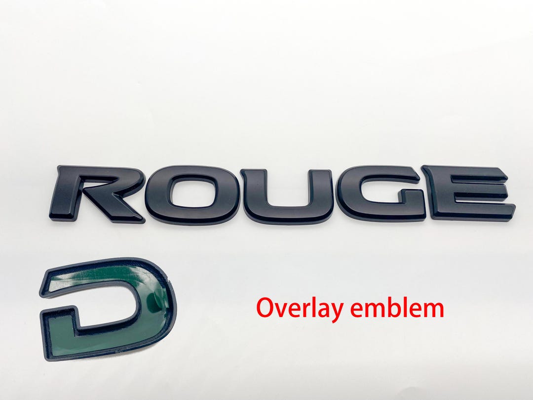 Rouge Matte Black Overlay Emblem Fit 2021 -2024 Nissan Rear Tailgate ...