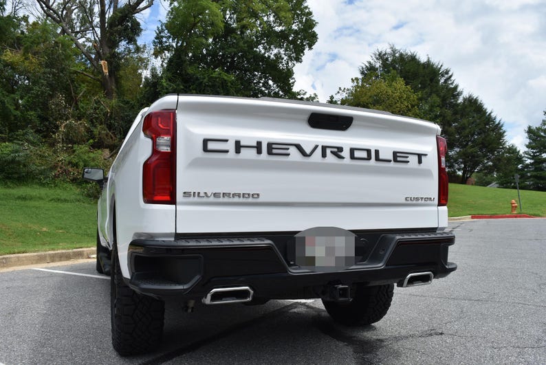 Matte Black Premium 3D Raised Coated Tailgate Letter Inserts Decals Fit ...
