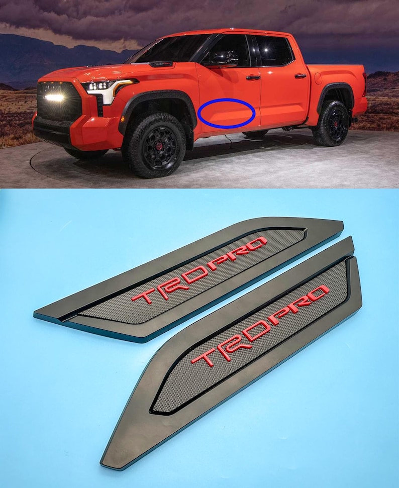 Red With Matte Black Door Side Body Molding Trim for 2022-2026 Toyota ...