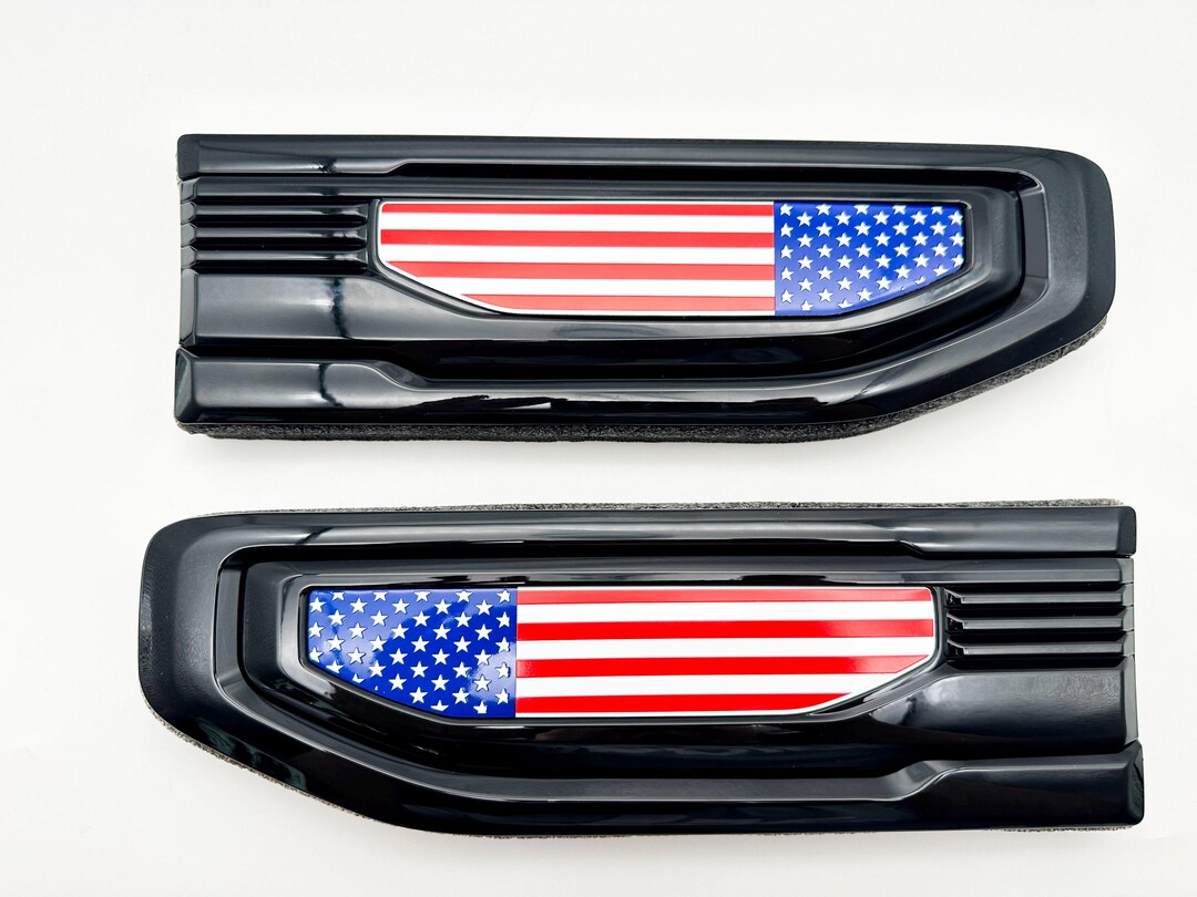Color Flag Emblem Fit for 19-24 GMC Sierra 1500 6.2L V8 Duramax / 5.3L ...