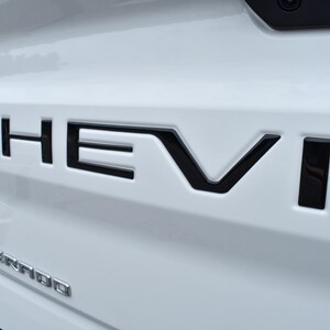 3D Raised Coated Tailgate Letter Inserts Decals Fit With Chevrolet ...