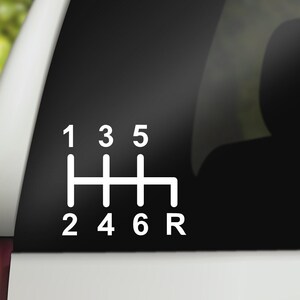 Gear Shift Pattern Decal - Etsy