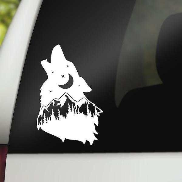 Howling Wolf Decal - Etsy