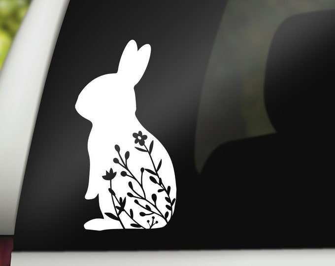 Peeking Bunny Decal - Etsy