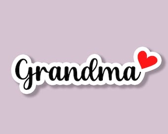 Grandma Nutritional Facts, Vinyl Sticker, Water Resistant, Laptop ...