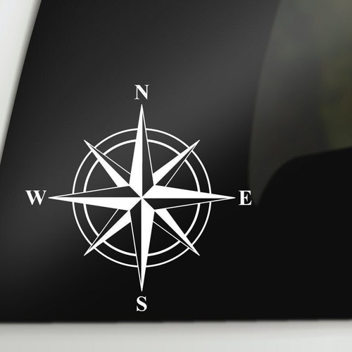 Compass Rose Vinyl Decal for Vehicle. Compass Decal Sticker - Etsy Hong ...