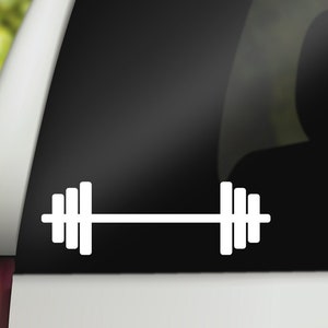 Barbell Decal, Weightlifting Powerlifting Decal, Gym Decal, Car Decal ...