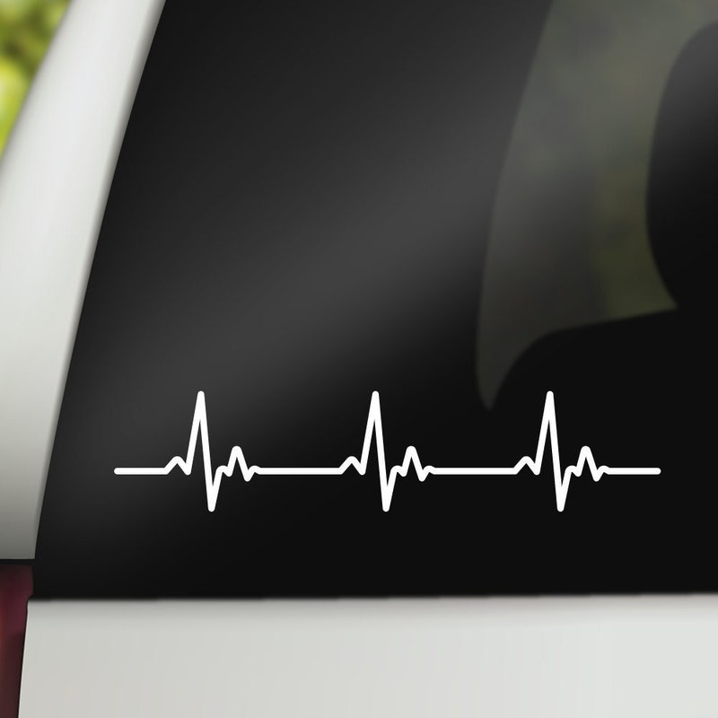 Heartbeat Decal - Etsy
