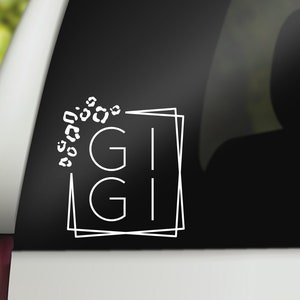 Cheetah Gigi Decal, Gigi Sticker, Gigi Decal, Grandma Decal, Car Decal ...