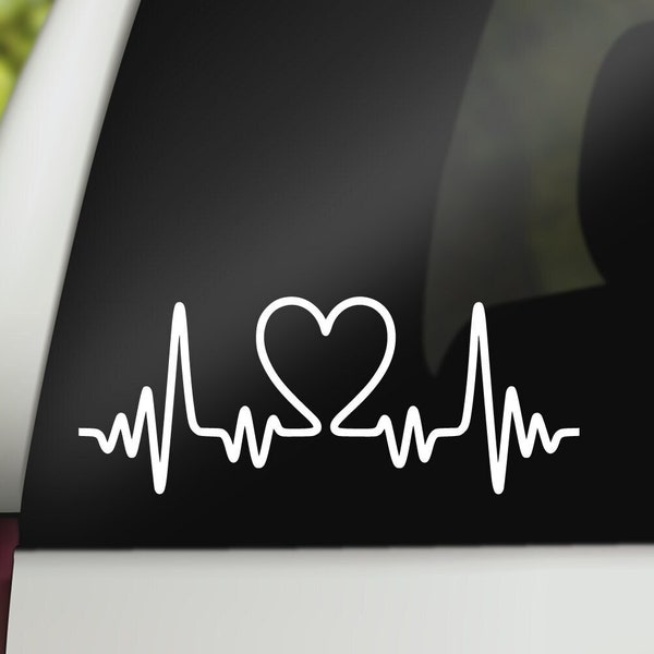 Heartbeat Decal - Etsy
