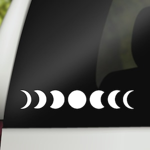 Moon Phase Decal, Moon Decal, Celestial Decal, Moon Phase Sticker, Car ...