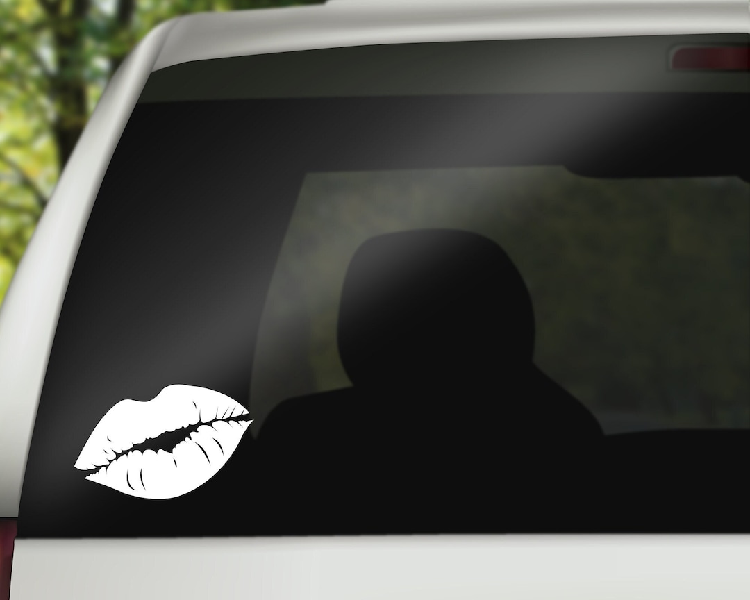 Kiss Decal, Kiss Car Decal, Kiss Vinyl Decal, Lips Decal, Girl Decal ...