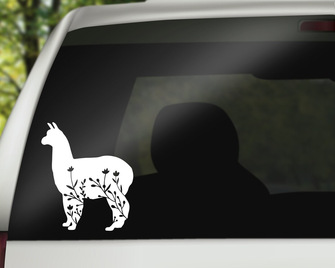 Floral Llama Decal, Floral Llama Sticker, Llama Decal, Llama Sticker ...