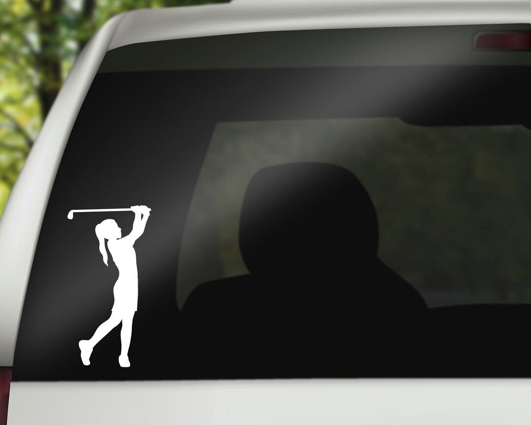 Golf Decal, Golf Player Decal, Golf Girl, Golfing Decal, Car Decal ...