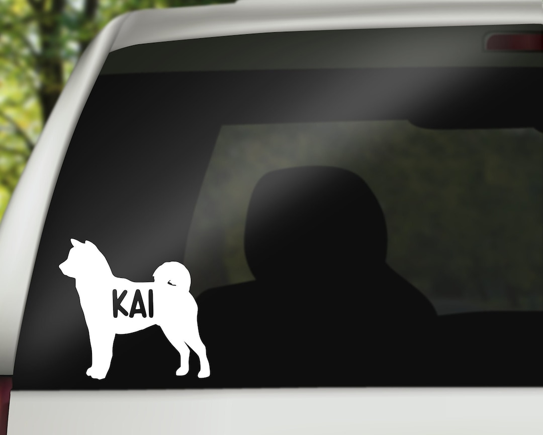 Akita Name Decal, Akita Name Sticker, Akita Car Decal, Custom Dog Decal ...