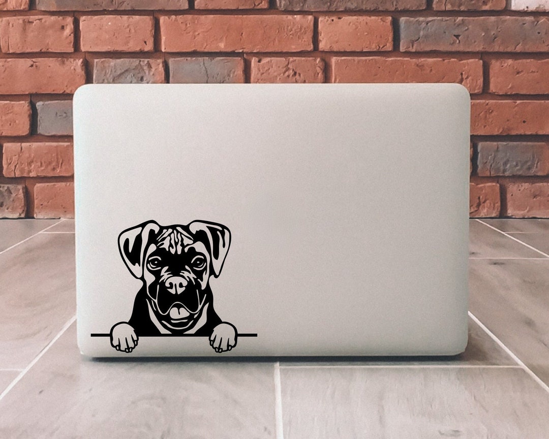 Peeking Boxer Decal Boxer Sticker Boxer Decal Peeking Dog - Etsy
