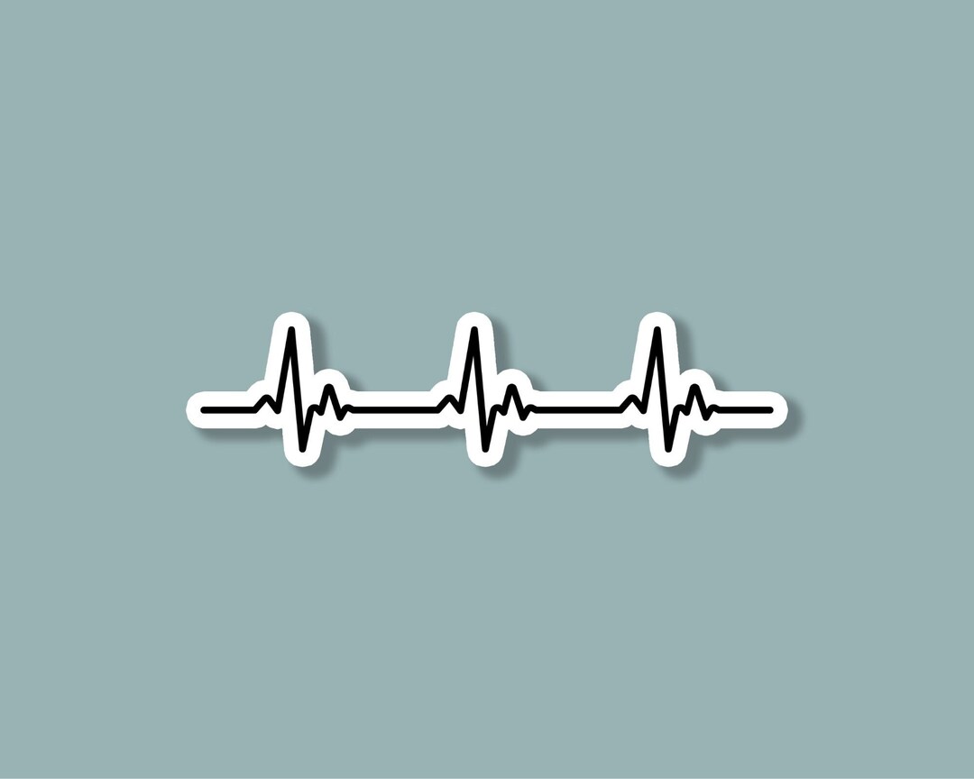 Heartbeat Sticker, Pulse Sticker, Nurse Sticker, RN Sticker, Laptop ...